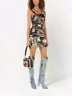 Dolce & Gabbana Sequinned Floral Mini Dress