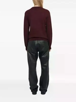 Zadig&Voltaire Ivy Frayed-cuffs Crew-neck Sweater - Red