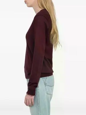 Zadig&Voltaire Rivy V-neck Long-sleeve Sweater