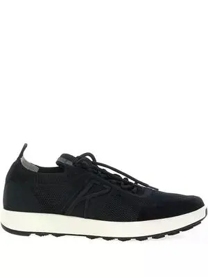 Kiton Mesh-panelled Lace-up Sneakers - Black