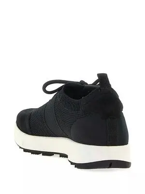 Kiton Mesh-panelled Lace-up Sneakers - Black
