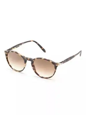 Persol Tortoiseshell Round Frame Sunglasses - Grey