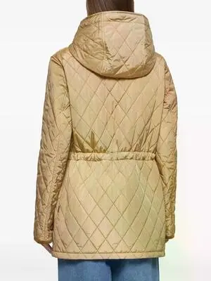 Burberry Quilted Nylon Parka With Check Lining