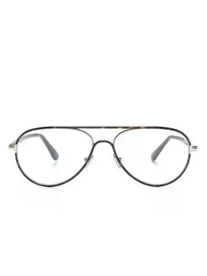 TOM FORD Pilot Frame Glasses - Brown