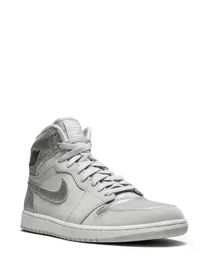 JORDAN Air 1 Retro Hi Silver 25th Anniversary Sneakers - Grey