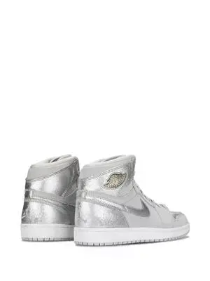 JORDAN Air 1 Retro Hi Silver 25th Anniversary Sneakers - Grey