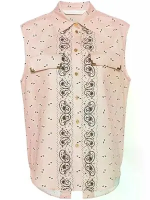 Palm Angels Paisley-print Sleeveless Shirt