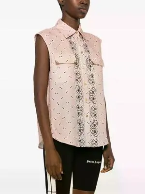 Palm Angels Paisley-print Sleeveless Shirt