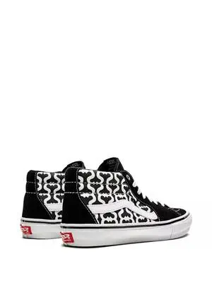 VANS X Supreme Skate Grosso Mid Monogram Sneakers - Black
