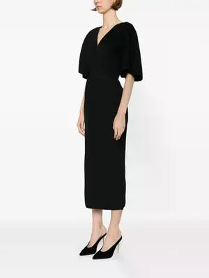 Maticevski V-neck Short Sleeve Dress - Black