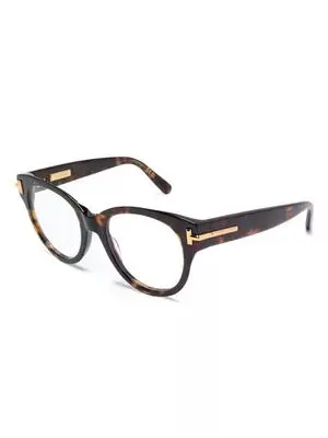 TOM FORD Round-frame Glasses - Brown