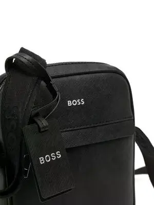 BOSS Leather Messenger Bag