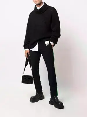 Alexander McQueen Skull-patch Slim-fit Track Pants