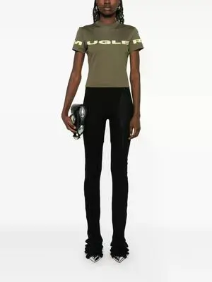 MUGLER Logo-appliqué T-shirt