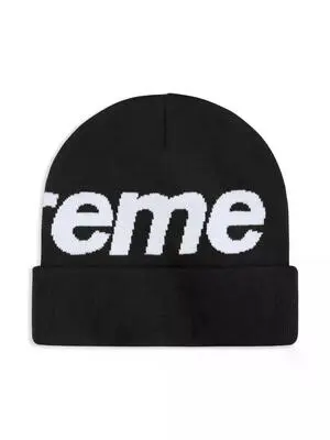 Supreme Intarsia Logo Beanie - Black