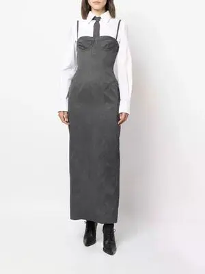 Thom Browne Corset-style Wool Pencil Dress