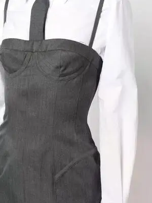 Thom Browne Corset-style Wool Pencil Dress