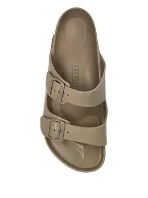 BIRKENSTOCK Arizona Double-buckle Slides - Brown