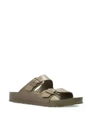 BIRKENSTOCK Arizona Double-buckle Slides - Brown
