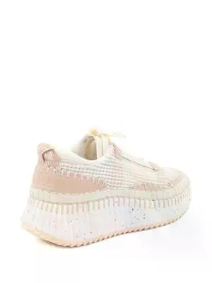 Chloé Nama Knitted Platform Sneakers - Neutrals