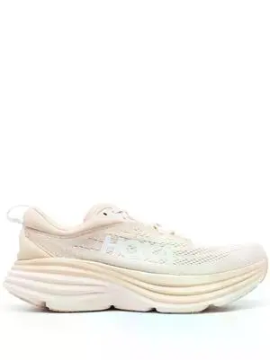 HOKA® Bondi 8 Lace-up Sneakers - Neutrals