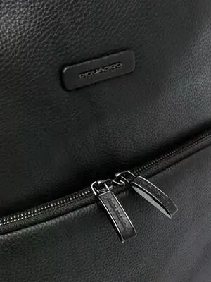 PIQUADRO Logo-patch Leather Backpack