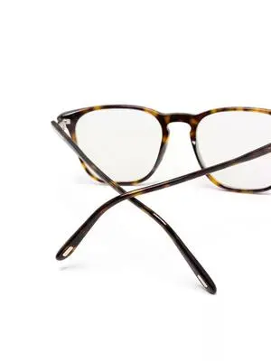 TOM FORD Square Frame Glasses - Brown
