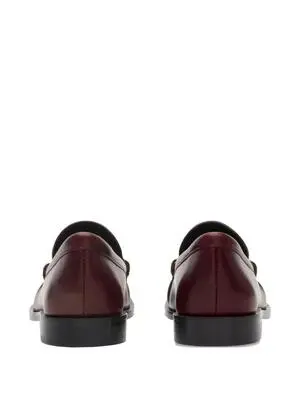 Burberry Leather Cadet Loafers - Red
