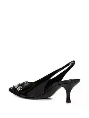Attico 50mm Leather Slingback Pumps