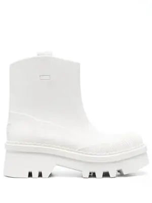 Chloé Track-sole Rain Boots - White