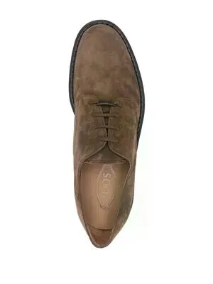 TOD'S Suede Derby Shoes - Neutrals