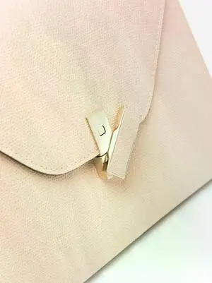 VALEXTRA Iside Pebbled-leather Crossbody Bag - Neutrals