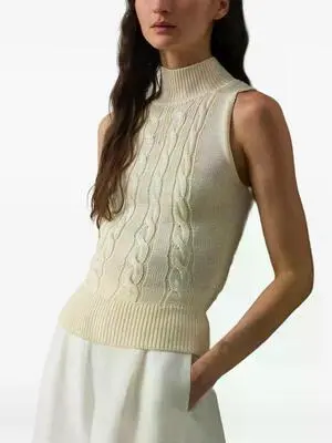 Ralph Lauren Roll-neck Cable-knit Vest