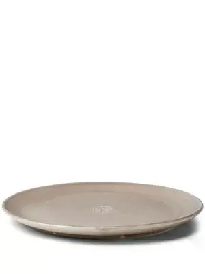 Brunello Cucinelli Logo-engraved Ceramic Plate - Brown