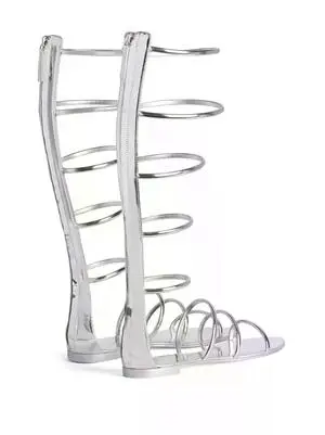GIUSEPPE ZANOTTI Super Intrigo Gladiator Sandals - Silver