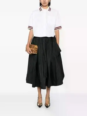 Biyan Taffeta Cape Dress