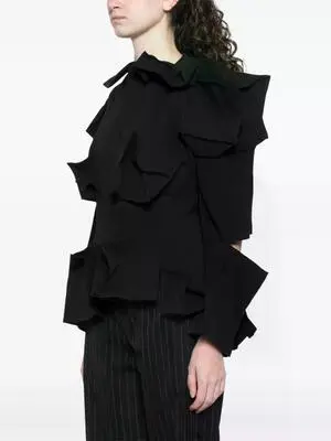 Yohji Yamamoto Cotton Blend Draped-sleeves Jacket