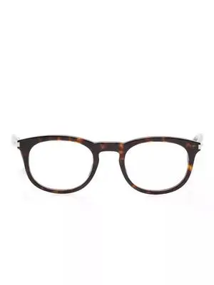 Saint Laurent Round-frame Glasses - Brown