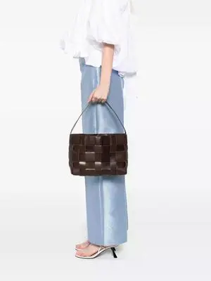 ST. AGNI Woven Leather Mini Shoulder Bag