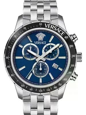 Versace Sport Chrono 44mm Stainless Steel Bracelet Watch