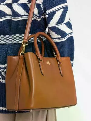Ralph Lauren Marcy 26 Leather Tote Bag - Brown