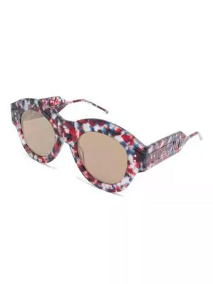 Thom Browne Round-frame Sunglasses - Red