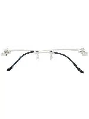 Cartier Rimless Square Frame Glasses - Silver