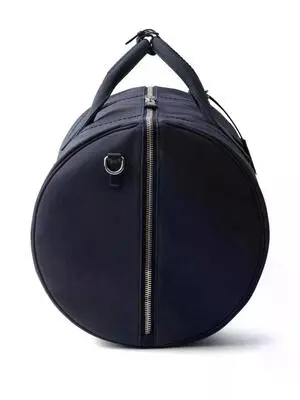 Prada Embossed Logo Canvas Duffle Bag - Blue