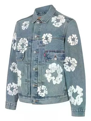 DENIM TEARS X Levi's Wreath-print Denim Jacket