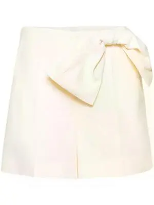 Chloé Bow-detail Linen Shorts - Neutrals