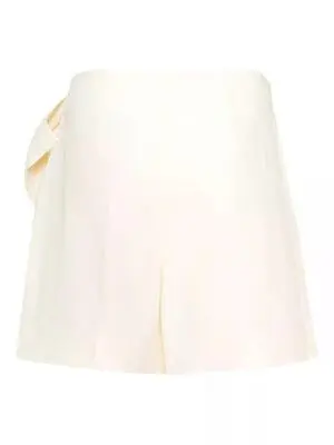 Chloé Bow-detail Linen Shorts - Neutrals