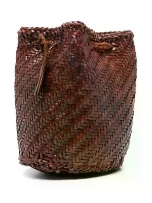 Dragon Diffusion Pompom Double Jump Bucket Bag - Brown