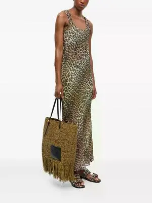 GANNI Raffia Tote Bag