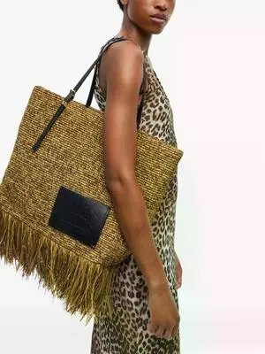 GANNI Raffia Tote Bag